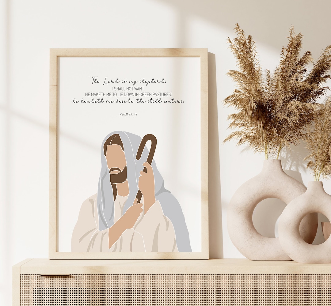 Jesus Portrait Wall Print, Christian Poster Art, Jesus Digital Poster ...