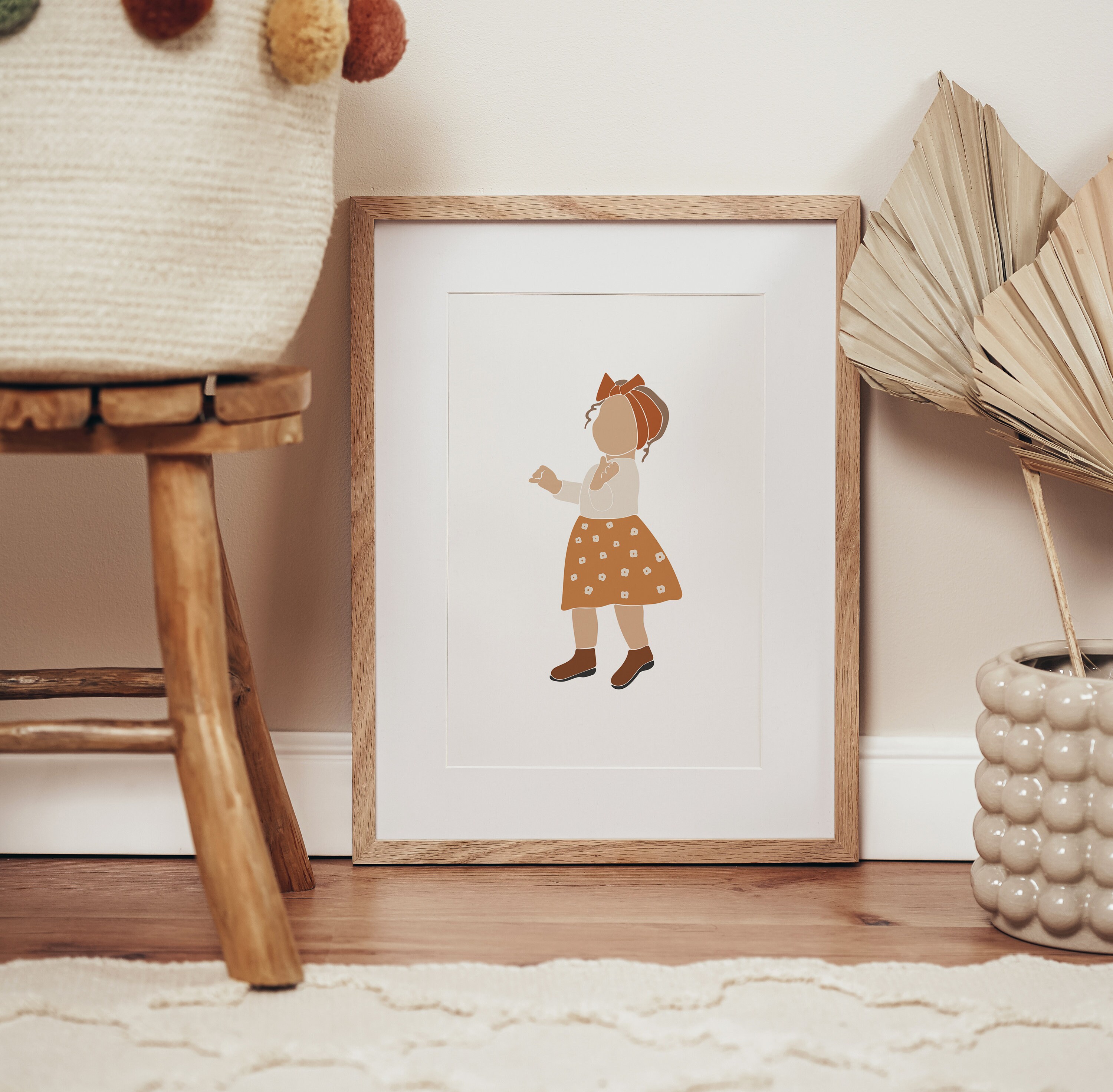 Little Girl Wall Poster Girl Silhouette Poster Printable - Etsy