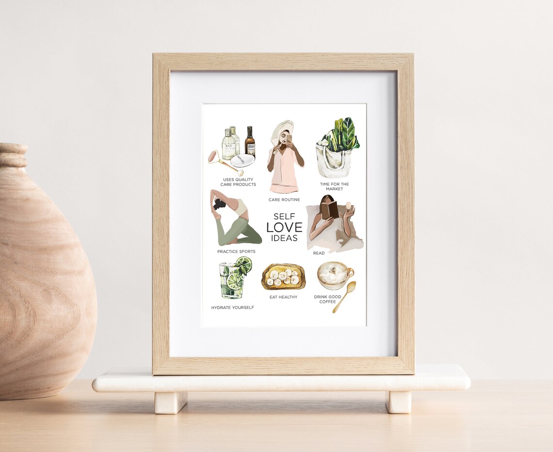 Mental Health Print Printable Self Love Ideas Guide Therapy - Etsy