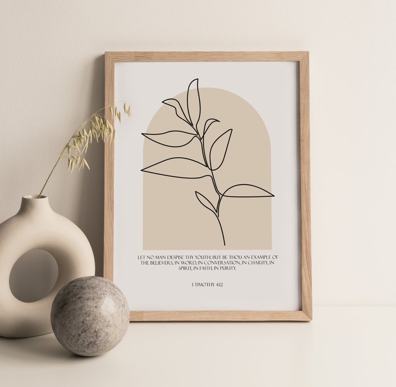 Christian Wall Print Bible Verse Wall Poster Biblical Wall - Etsy