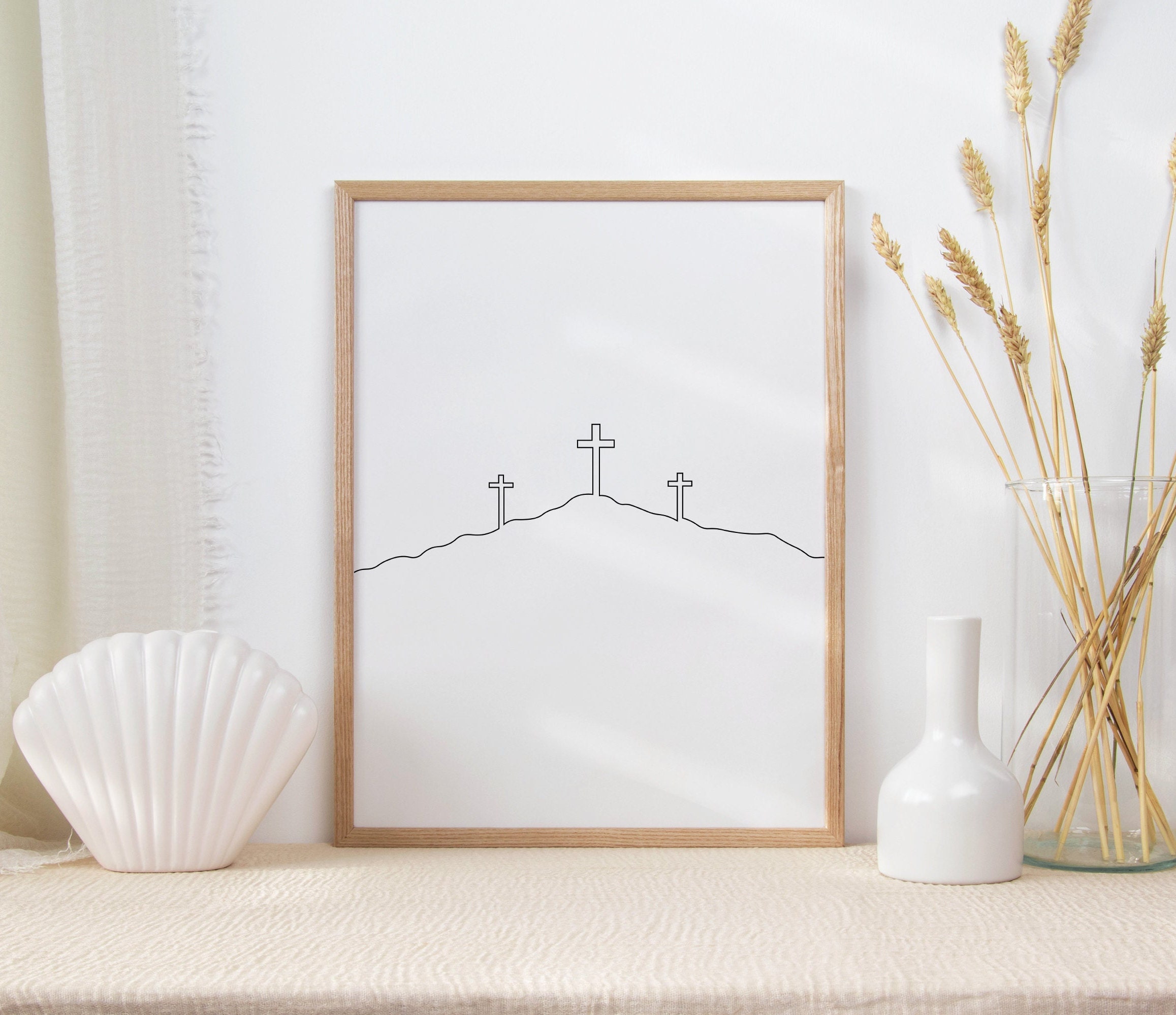 Christian Wall Poster Jesus Cross Printable Art Alleluia - Etsy