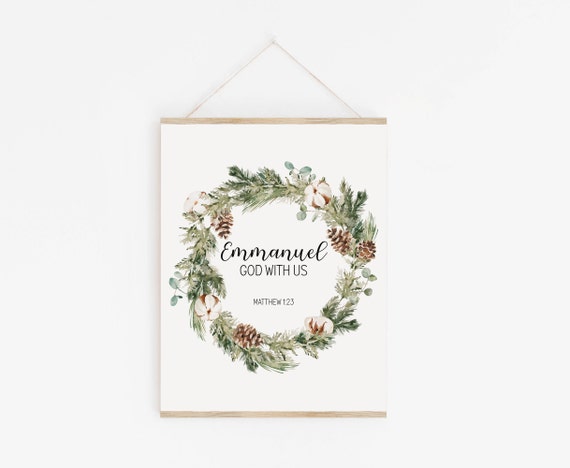 Emmanuel God With Us Print Digital Print Download Christmas - Etsy