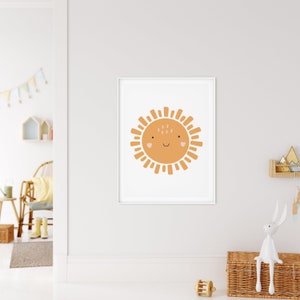Baby Sun Wall Print, Sunshine Poster, Digital Baby Shower Gift, Sun ...