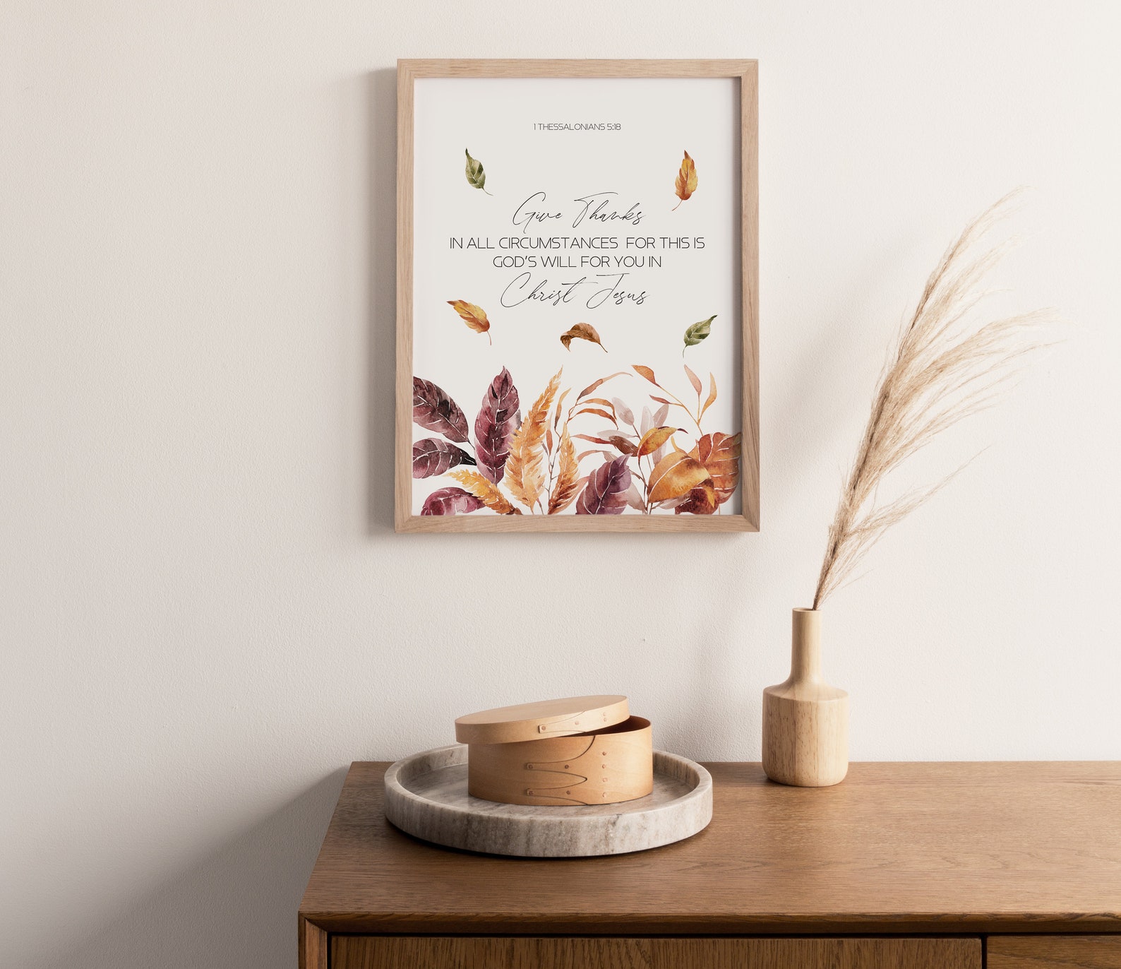 Bible Verse Poster, Thanksgiving Wall Print, Scripture Verse Print ...