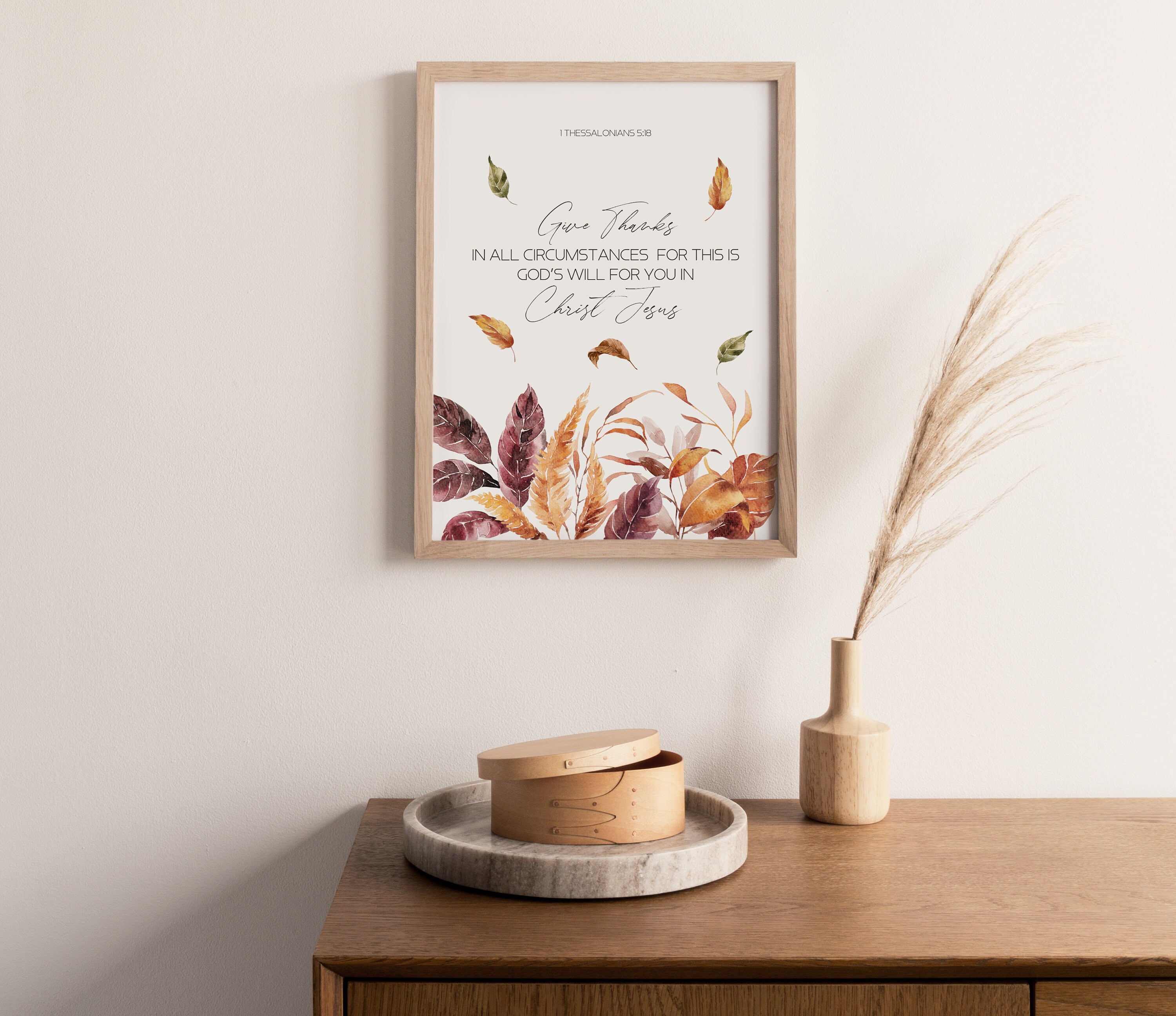 Bible Verse Poster, Thanksgiving Wall Print, Scripture Verse Print ...