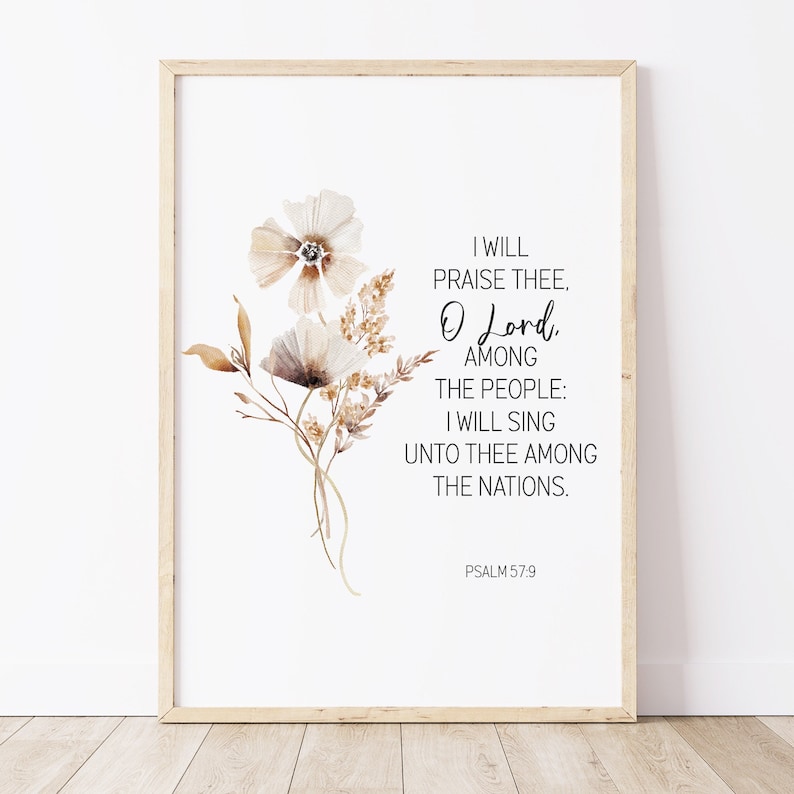 Scripture Wall Print Christian Poster Psalm Bible Verse - Etsy
