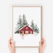 Set of 3 Christmas House Posters, Holiday Wall Decor, Winter Landscape ...