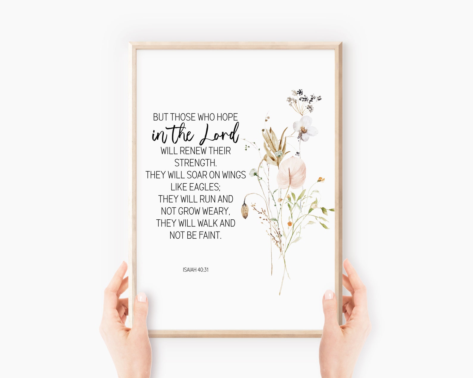 Scripture Wall Print Christian Poster Isaiah Bible Verse - Etsy