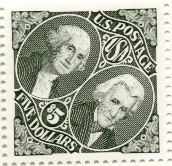1994 Washington and Jackson 5 Dollar Stamps New Sheet of 4 - Etsy
