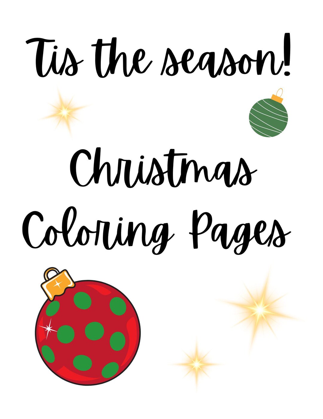 Christmas Coloring Page Booklet for Kids perfect for Elementary ...