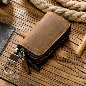 Genuine Leather Key Case, Personalized Engraved Car Key Holder Key ...