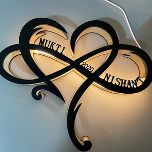 Infinity Heart Personalized, Personalized Wooden Infinity Heart Name ...