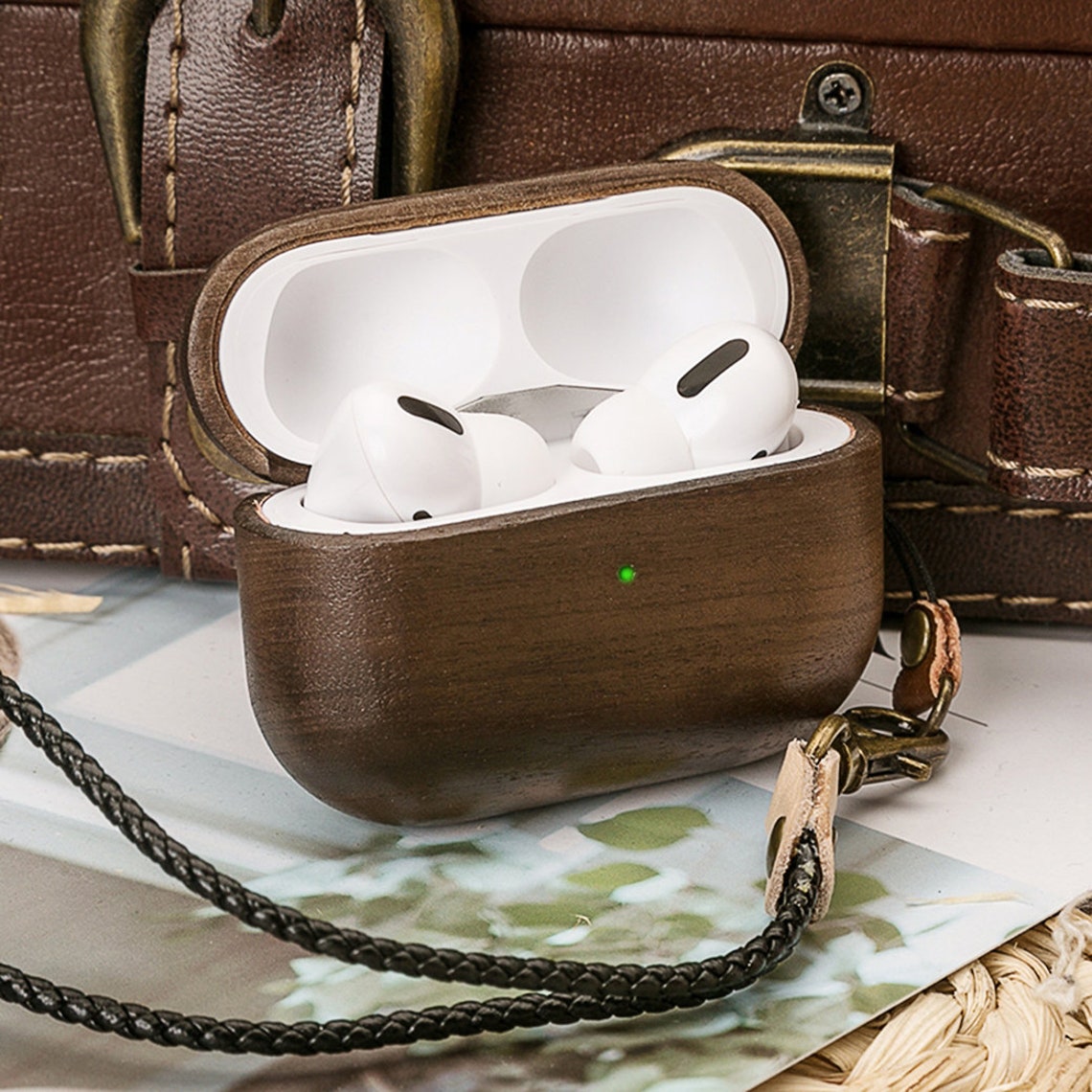 Personalized Airpods Pro Wood Leather Case Custom Engraved - Etsy