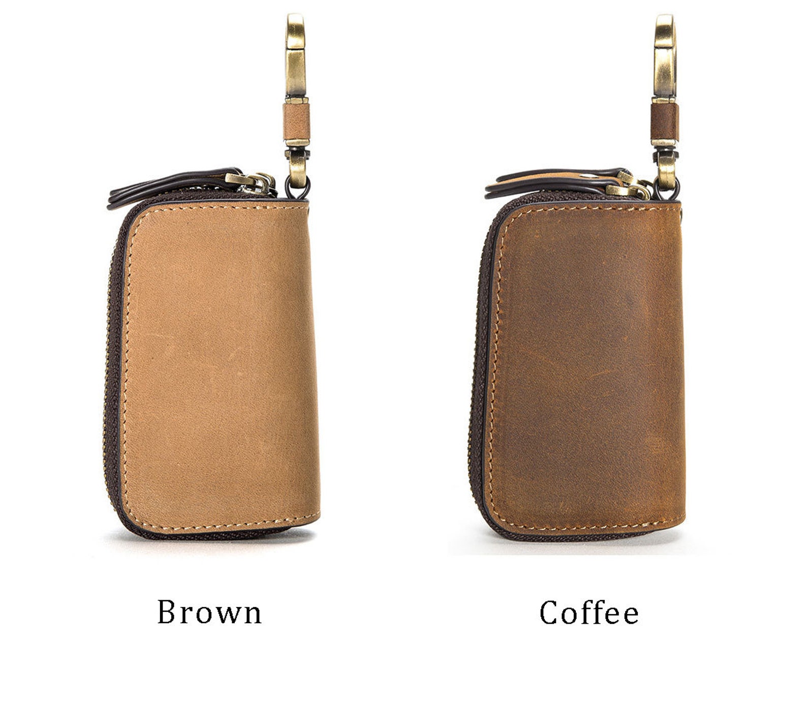 Genuine Leather Key Case Personalized Engraved Car Key Holder - Etsy