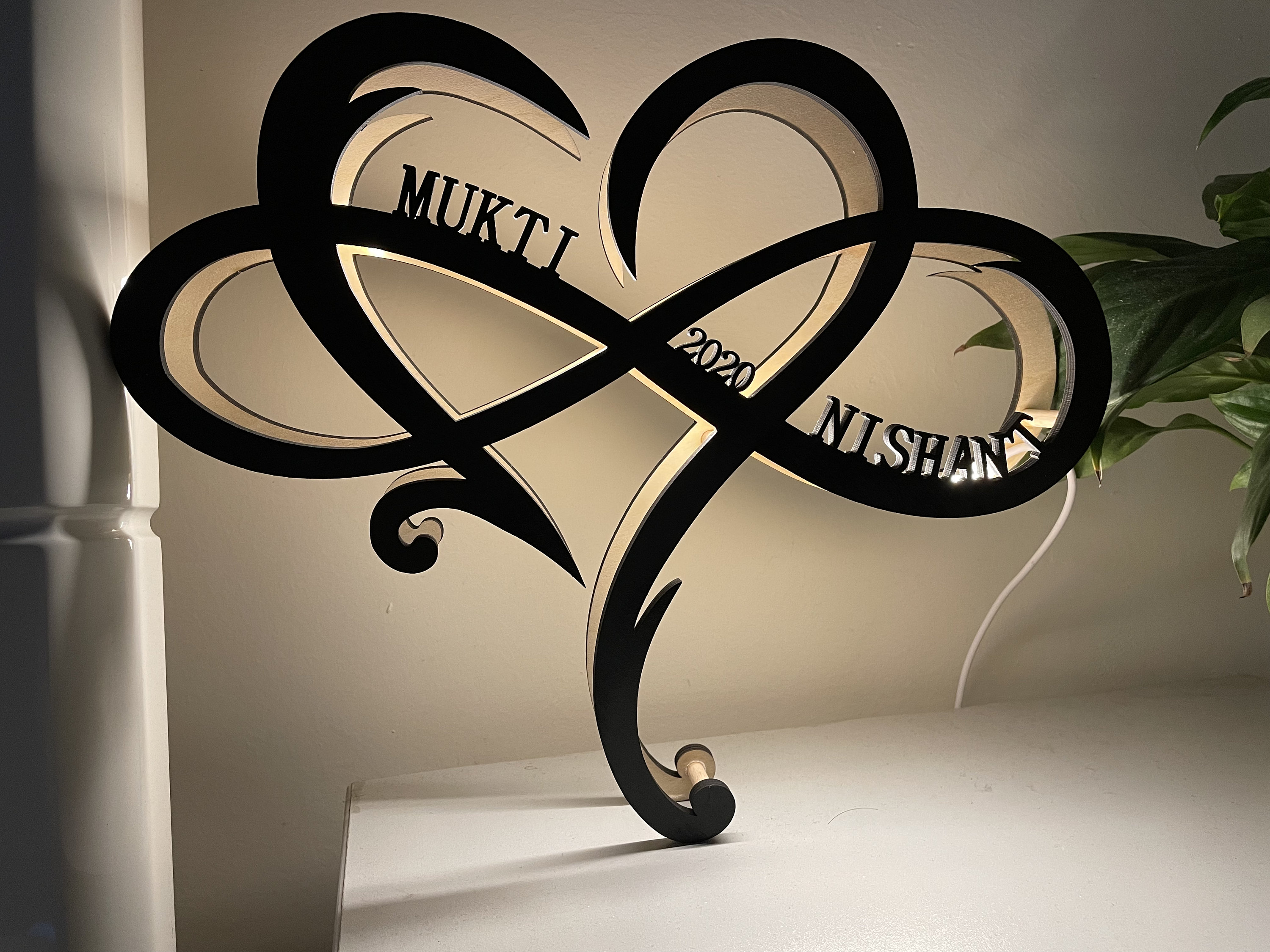 Infinity Heart Personalized Personalized Wooden Infinity - Etsy