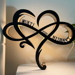 Infinity Heart Personalized, Personalized Wooden Infinity Heart Name ...