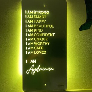 Custom Mirror Neon Light Sign, Personalized Affirmation Led Mirror ...