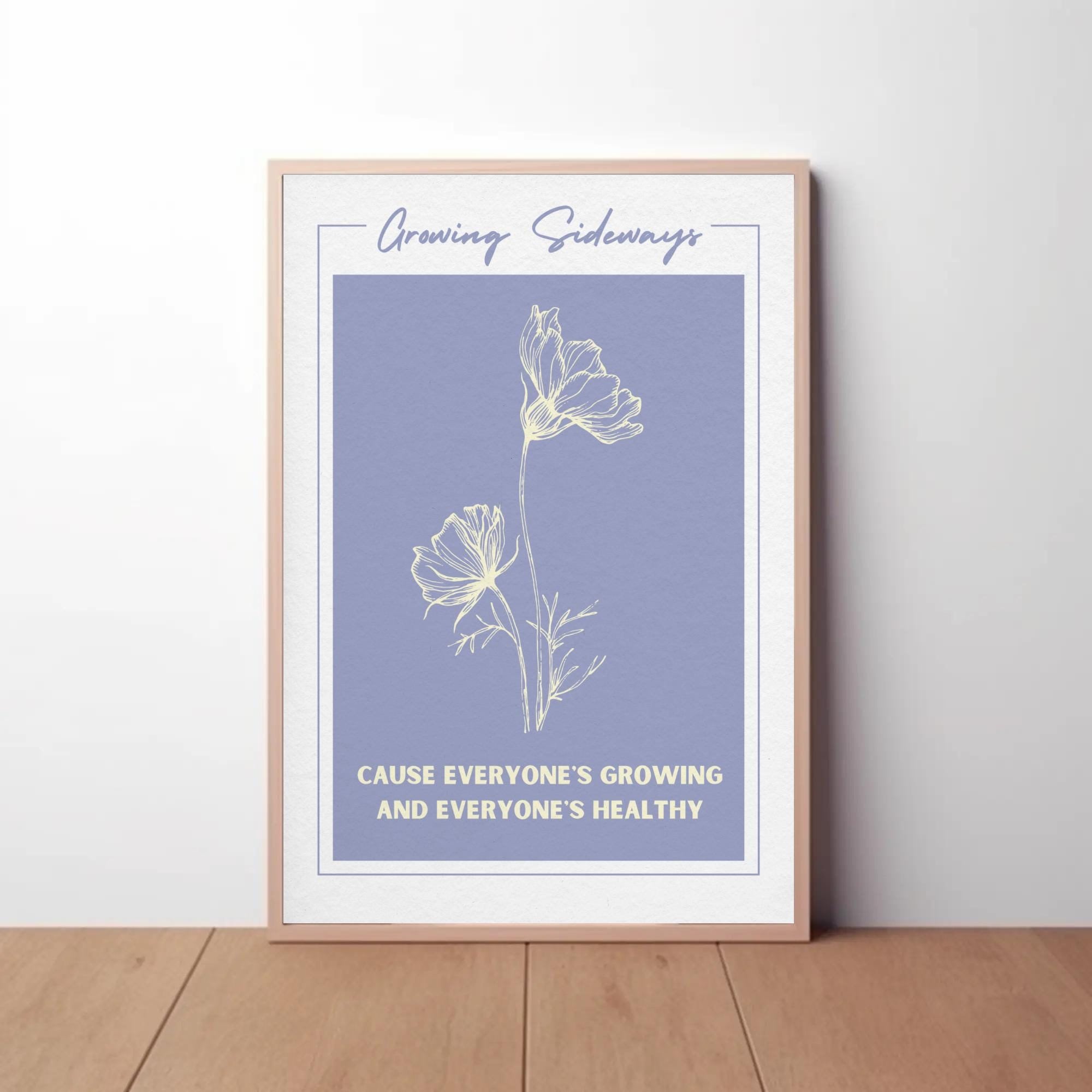 Growing Sideways Inspired Digital Poster - Lyric Poster- Contemporary ...