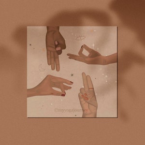 Mudras Artwork, Mudra Art, Hands Print, Hands Drawing, Mudra Yoga, Yoga ...