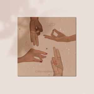 Mudras Artwork, Mudra Art, Hands Print, Hands Drawing, Mudra Yoga, Yoga ...