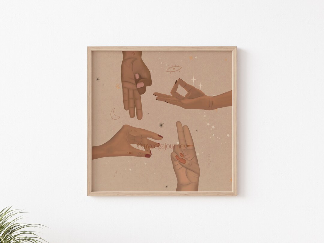 Mudras Poster Mudras Art Print Hands Wall Art Yoga Mudra - Etsy