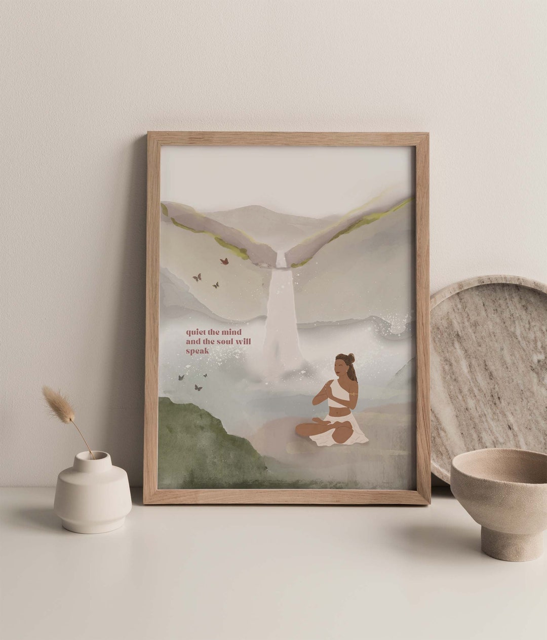 Meditation Art, Mindfulness Poster, Yoga Room, Yoga Print, Yoga Gift ...
