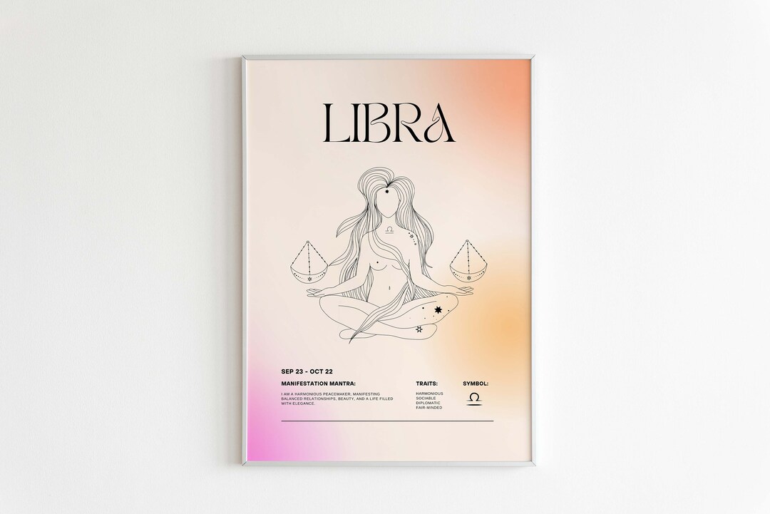 Libra Women Poster Libra Printable Libra Print Libra Gift - Etsy