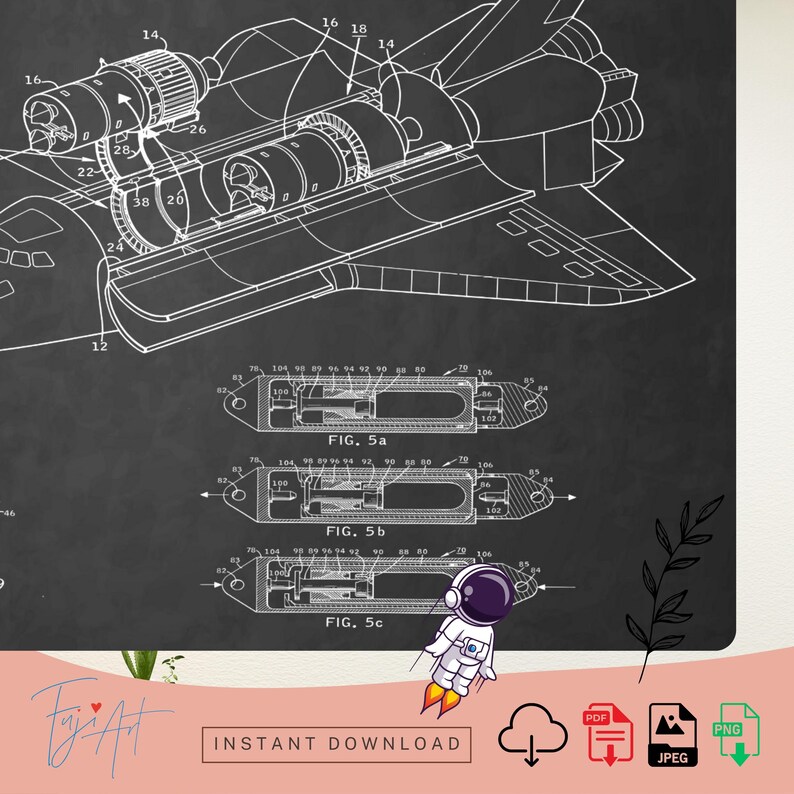 NASA Space Shuttle Patent Art, Space Shuttle Art, Space Art, Scientist ...