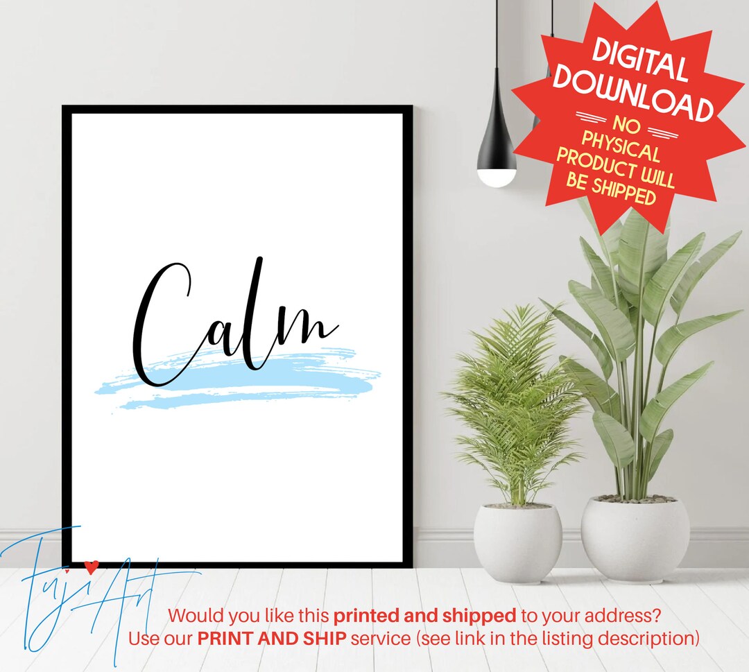 Calm Printable , New Home Print , Bedroom Print , Yoga Decor , Home ...