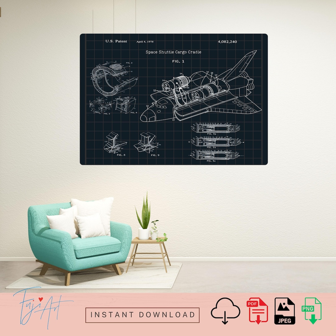 NASA Space Shuttle Patent Art, Space Shuttle Art, Space Art, Scientist ...