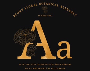 Gold Alphabet Clipart Foil Alphabet Branding Gold Type - Etsy