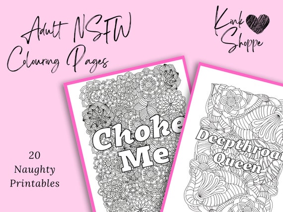 Adult NSFW Naughty Printable Colouring Pages - Etsy
