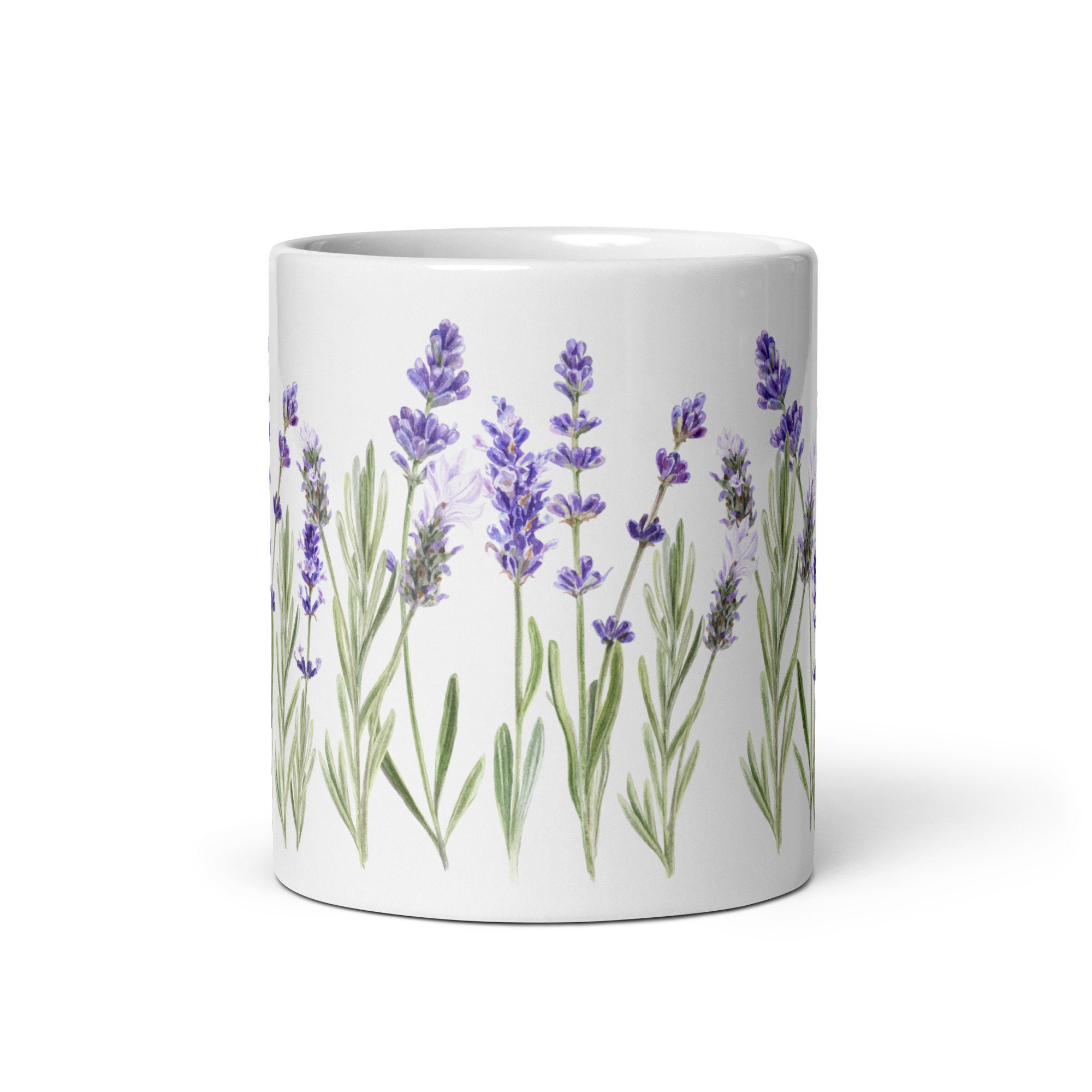 Lavender Mug, Lavender Flower Mug, Flower Garden Lover Gift, Pastel ...