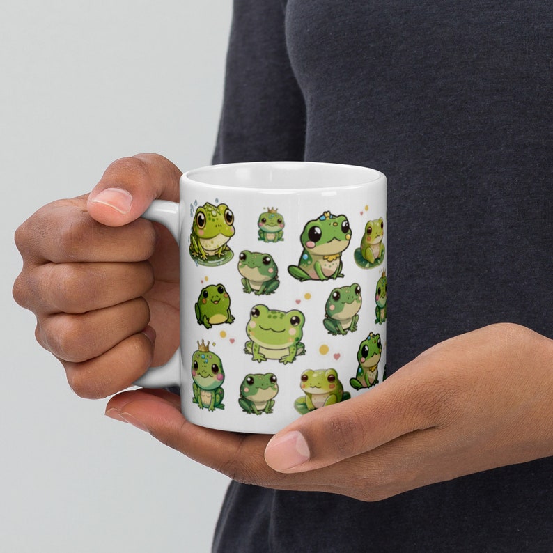 Cute Frog Mug, Kawaii Frog, Cute Gift for Frog Lover. Birthday Present ...