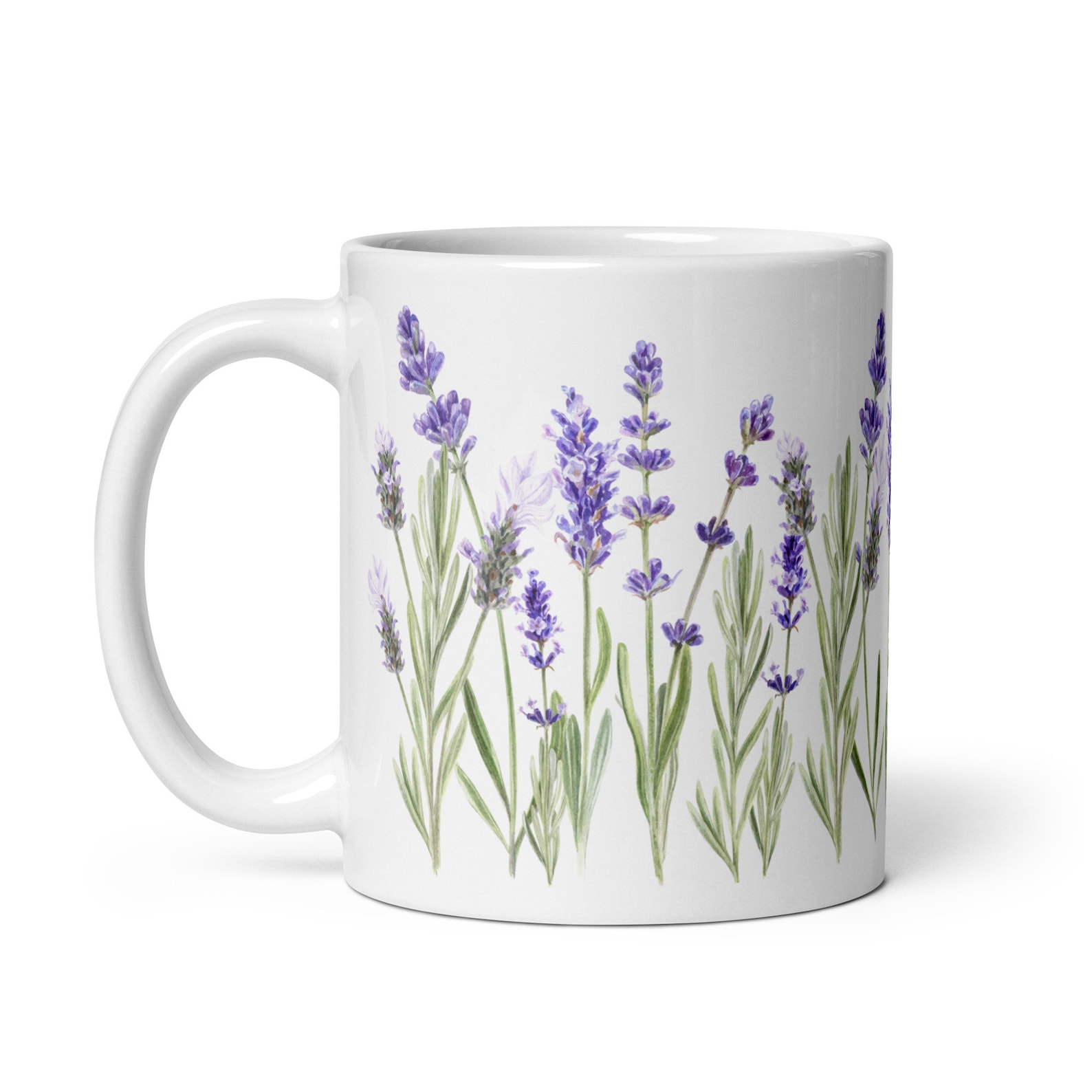 Lavender Mug, Lavender Flower Mug, Flower Garden Lover Gift, Pastel ...