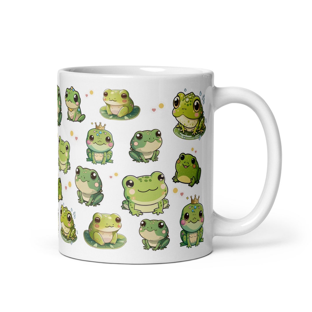 Cute Frog Mug, Kawaii Frog, Cute Gift for Frog Lover. Birthday Present ...