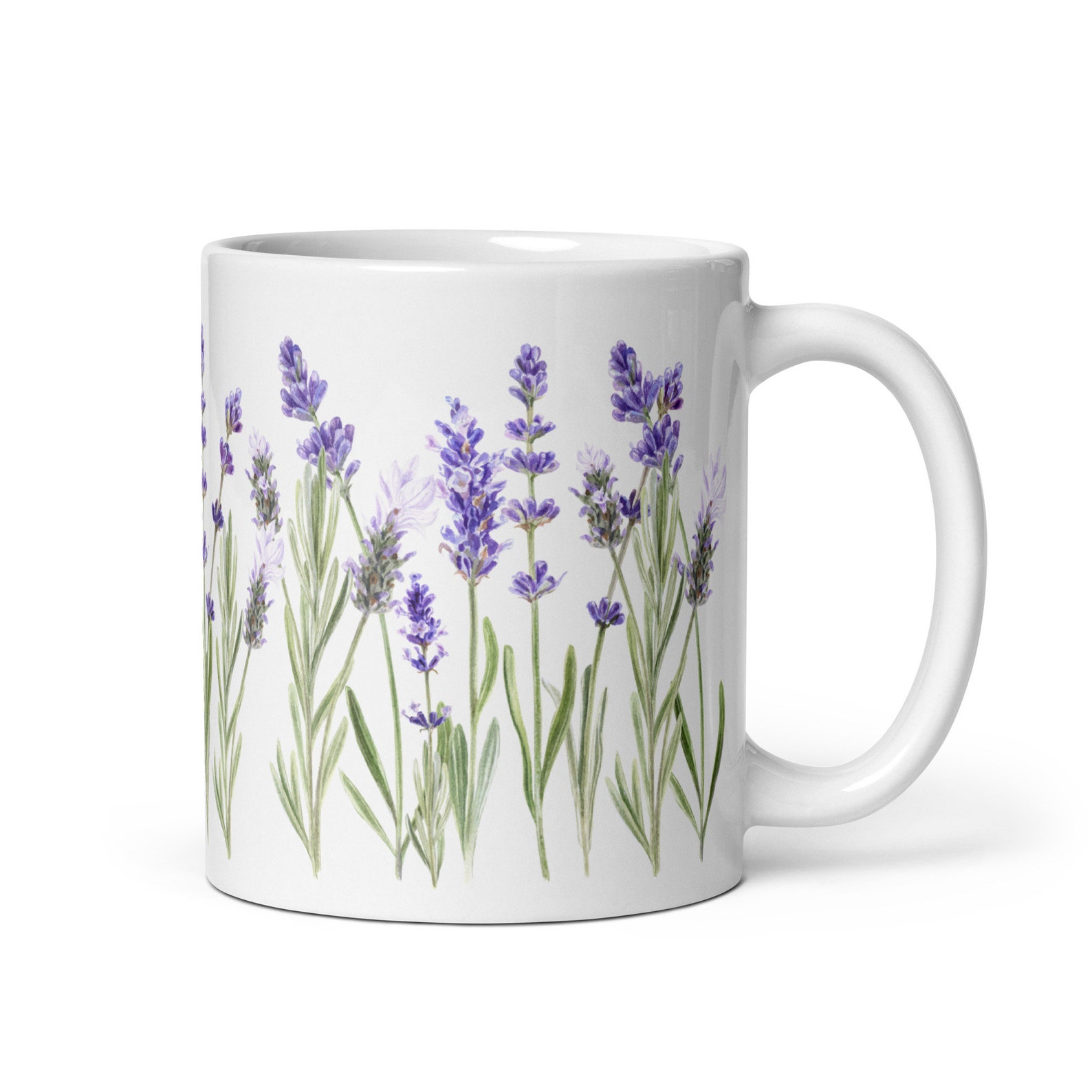 Lavender Mug, Lavender Flower Mug, Flower Garden Lover Gift, Pastel ...
