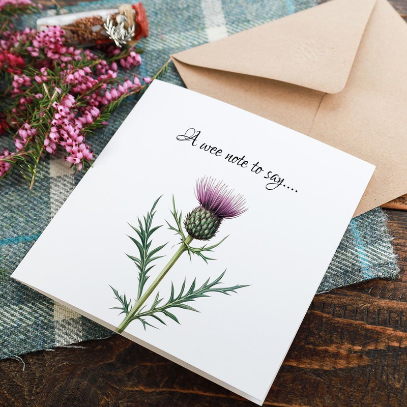 Blank Note Card Scottish - Etsy UK