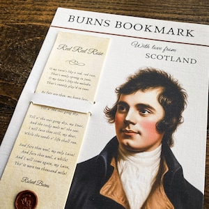 Robert Burns Bookmarks Scottish Gift Book Lover Gift Scotland Rabbie ...