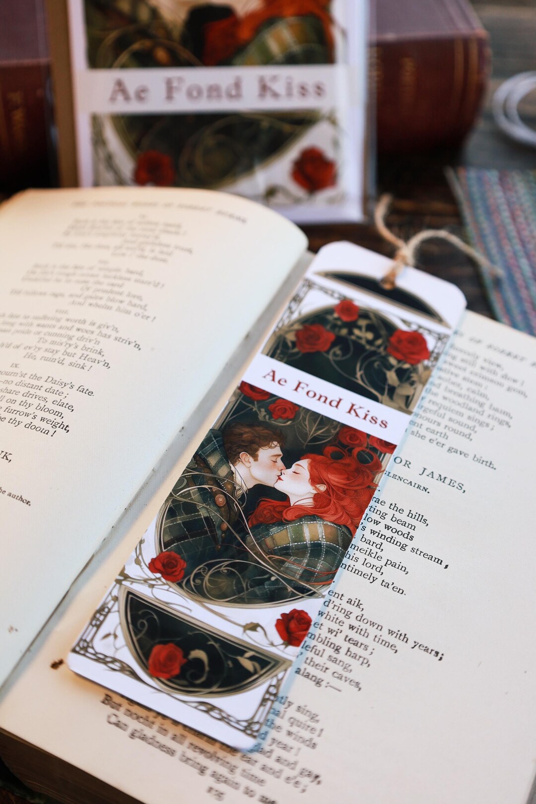 Ae Fond Kiss Bookmark Scottish Love Collection Robert Burns Inspired ...