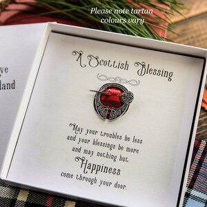 A Scottish Blessing Shawl Pin Gift Box Card Unique Scottish Gift Love ...