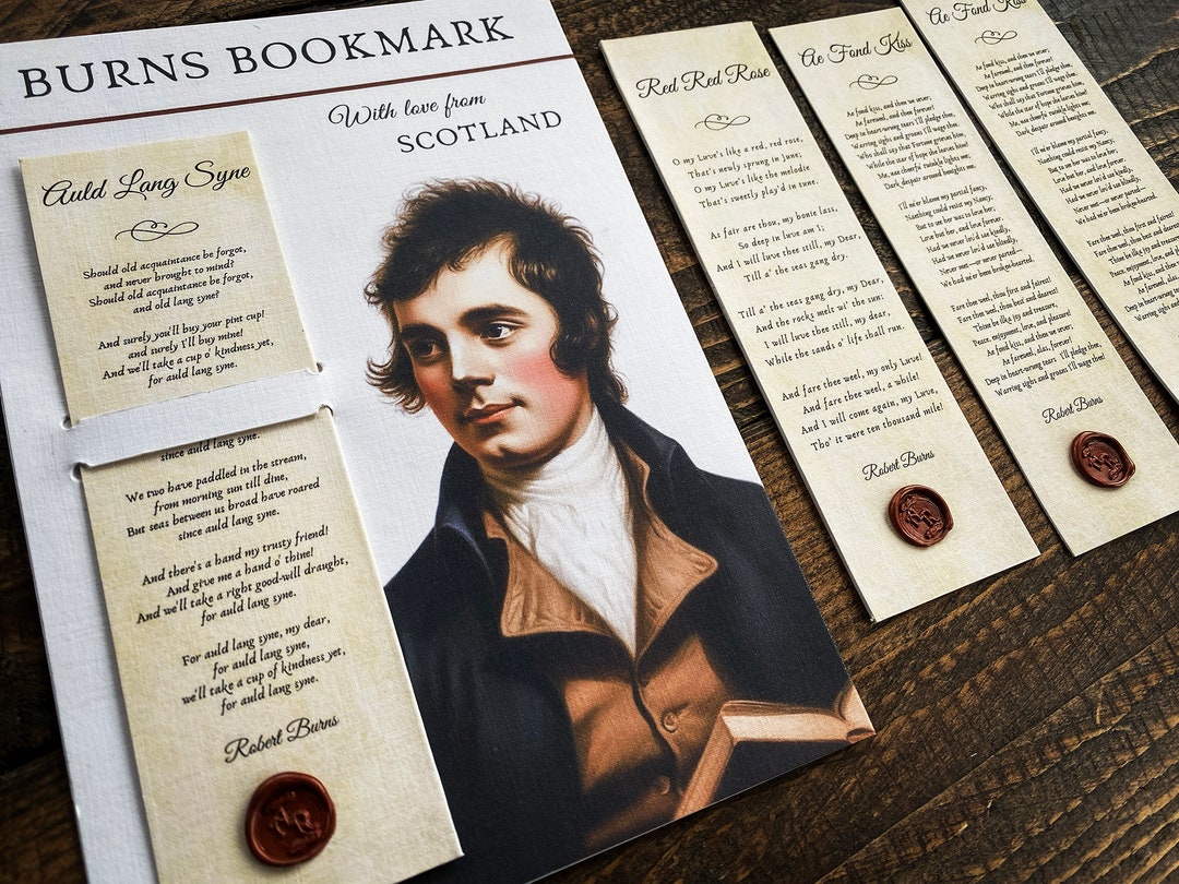 Robert Burns Bookmarks Scottish Gift Book Lover Gift Scotland Rabbie ...