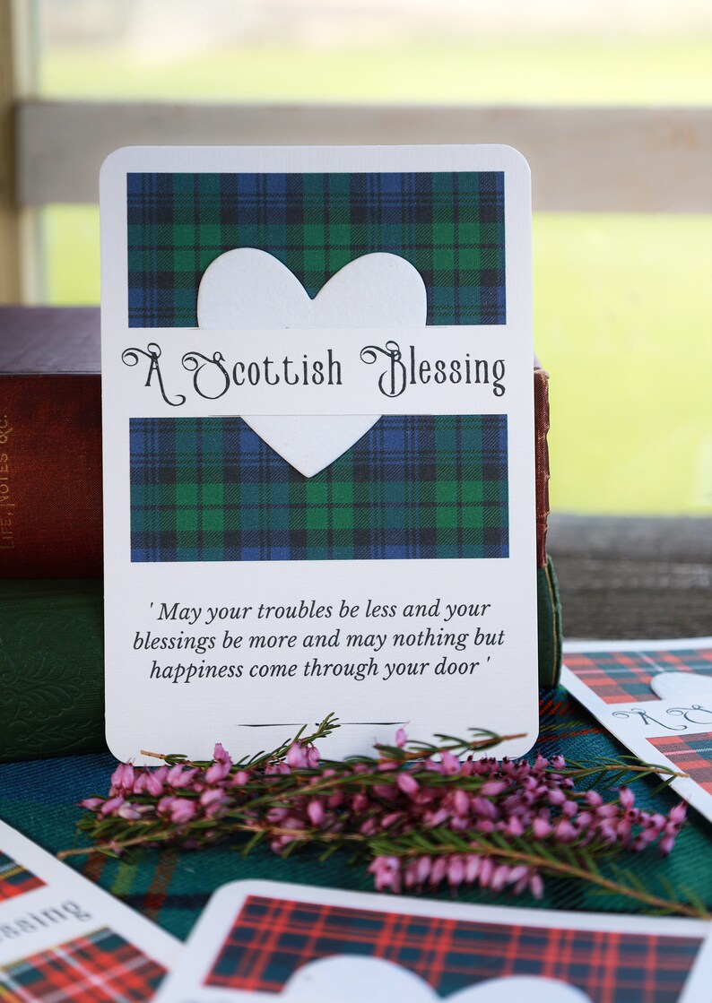 Clan Tartan Scottish Blessing Plantable Seed Heart Card Clans of ...