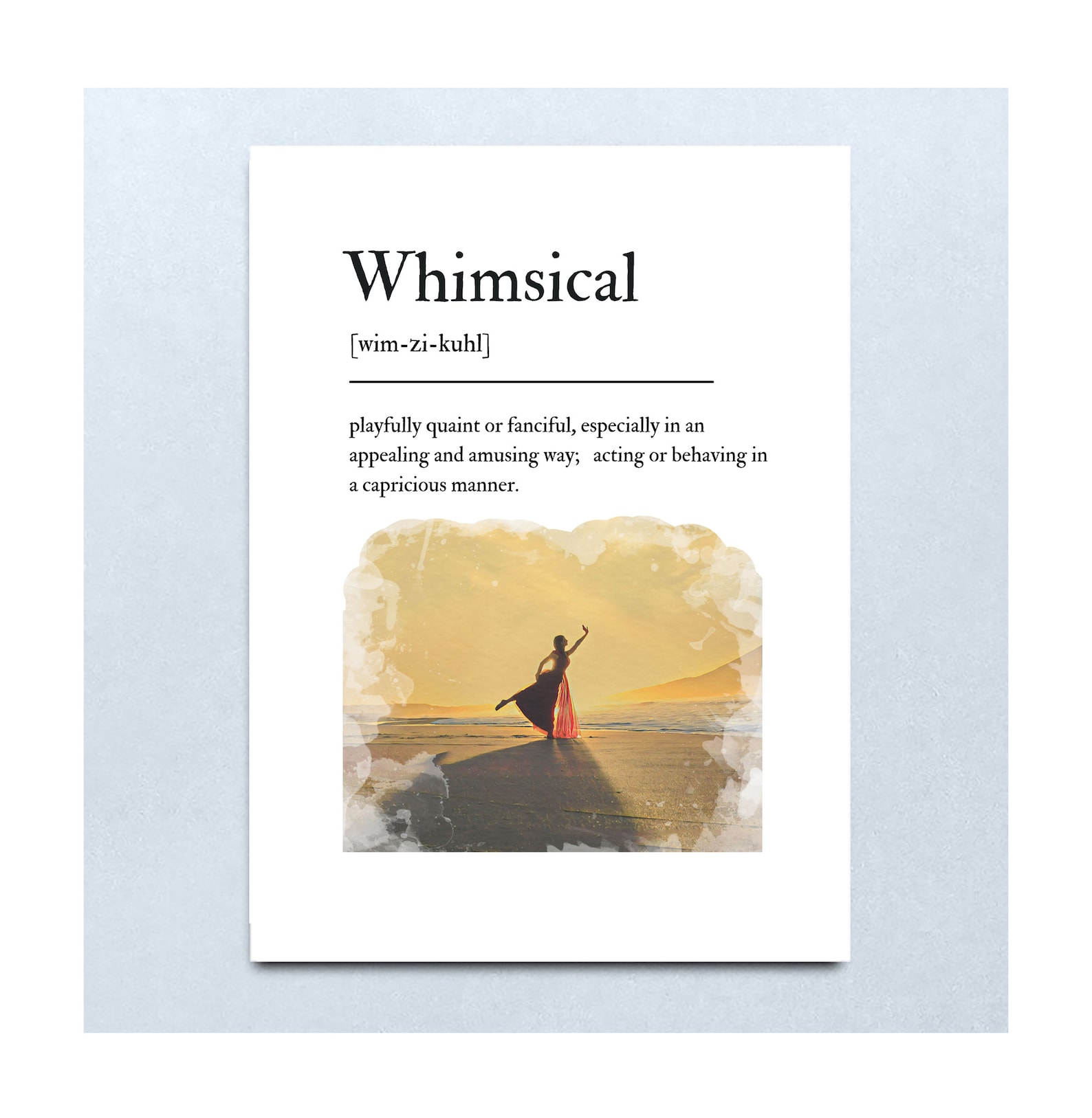 A4 Satin Poster Whimsical Definition Pictorial | Etsy