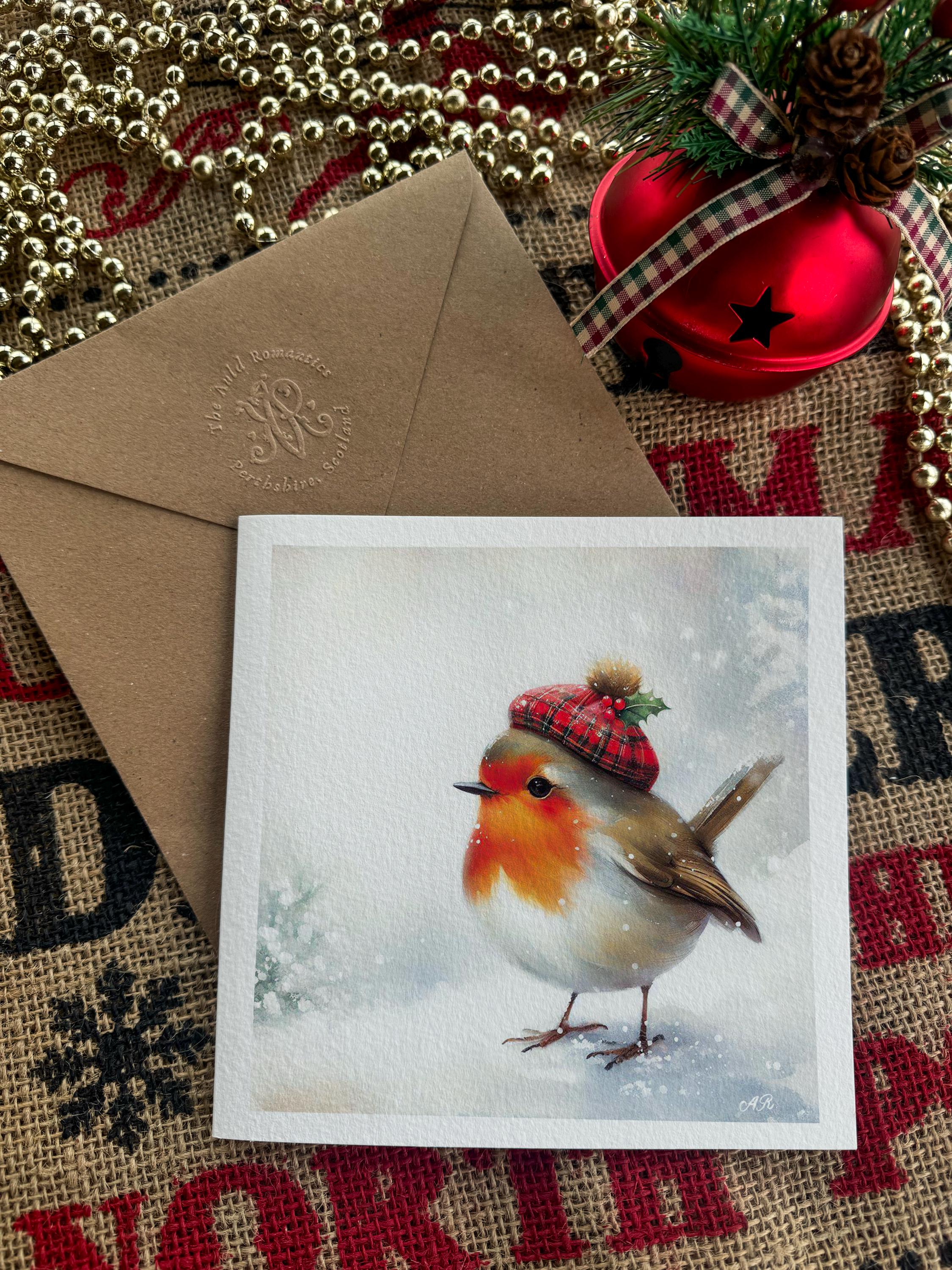 Scottish Robin Christmas Card PREMIUM Fine Art Etching Small Print You ...