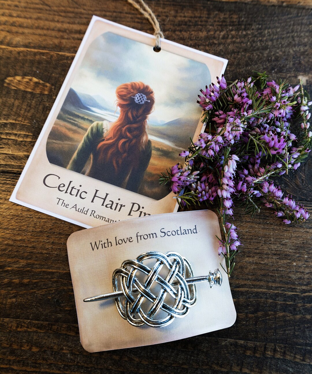 Celtic Hair Pin With Original Scottish Artwork Hair Clip Gift for Her ...