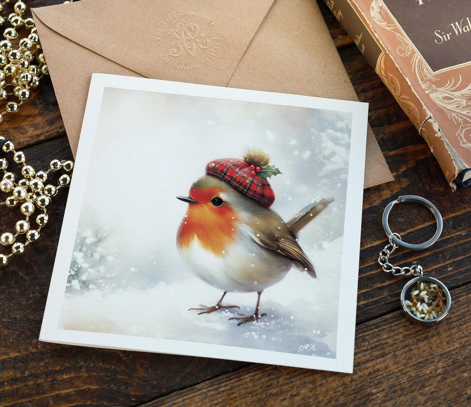 Scottish Robin Christmas Card PREMIUM Fine Art Etching Small Print You ...