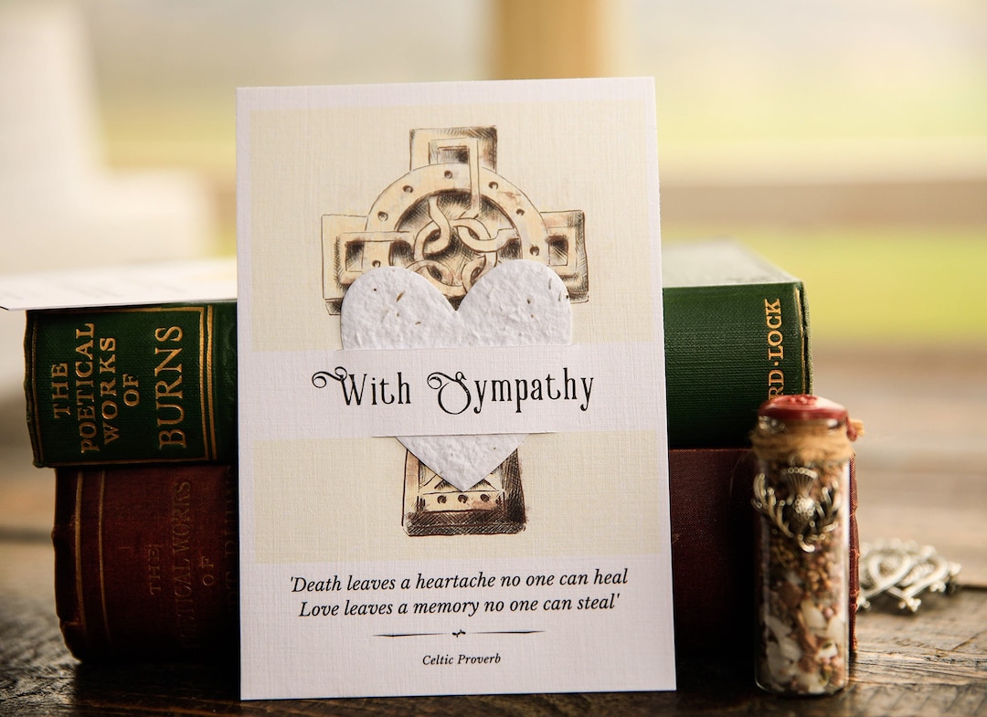 Scottish With Sympathy - Plantable Seed Heart, Bereavement, Celtic ...