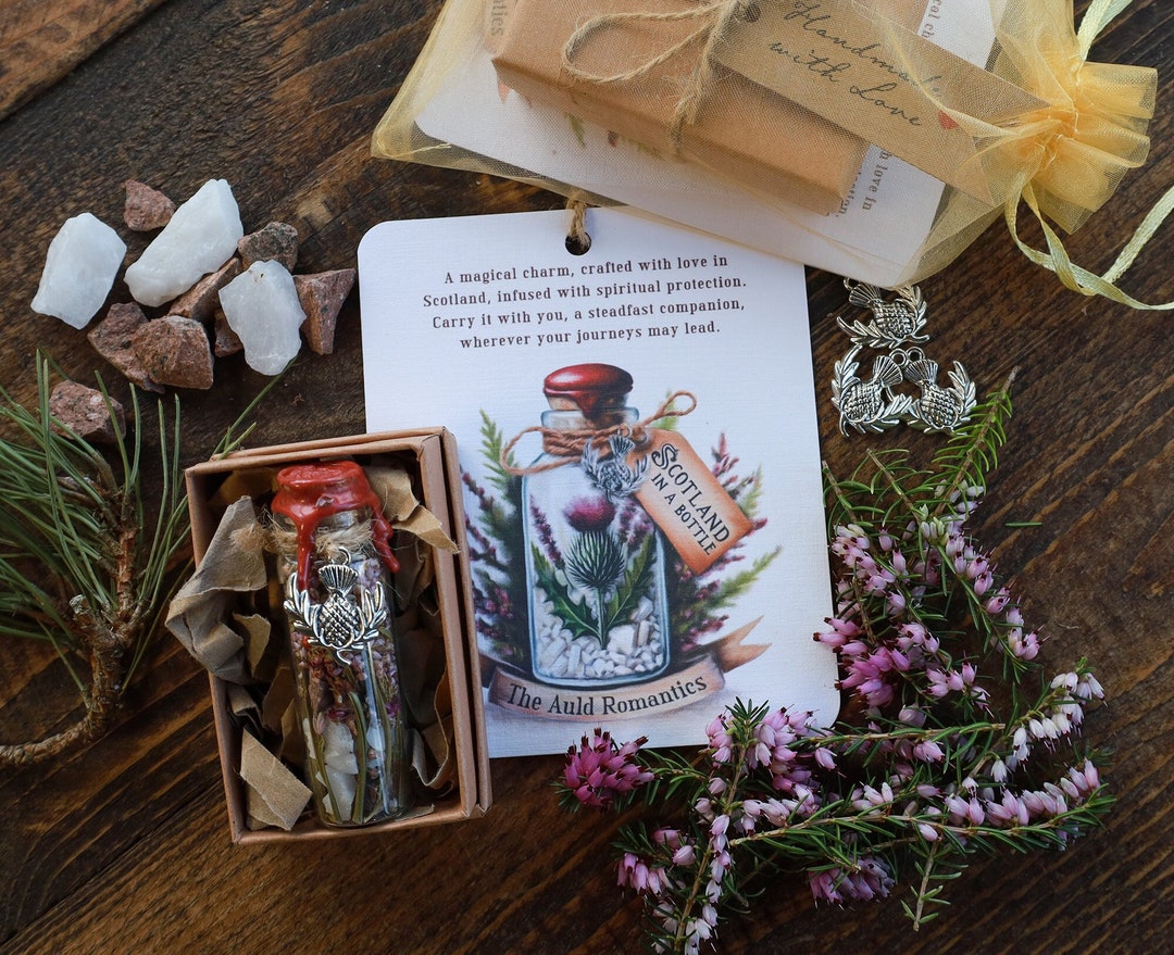 Scotland in a Bottle THE ORIGINAL Nature Crystal Gift Scottish Lucky ...