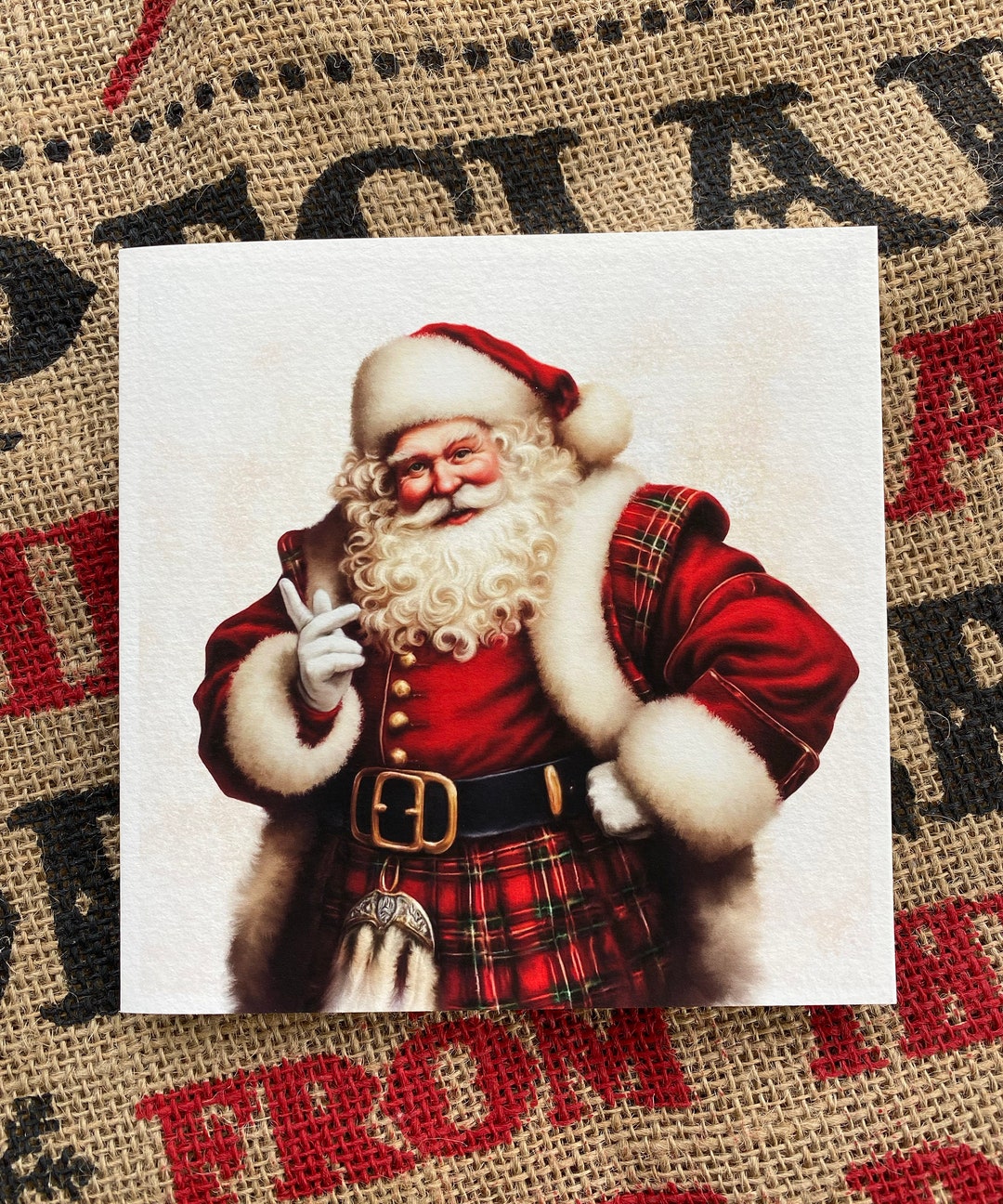 Kilted Santa Christmas Card 3 DESIGNS Scotland Card Santa in a Kilt ...
